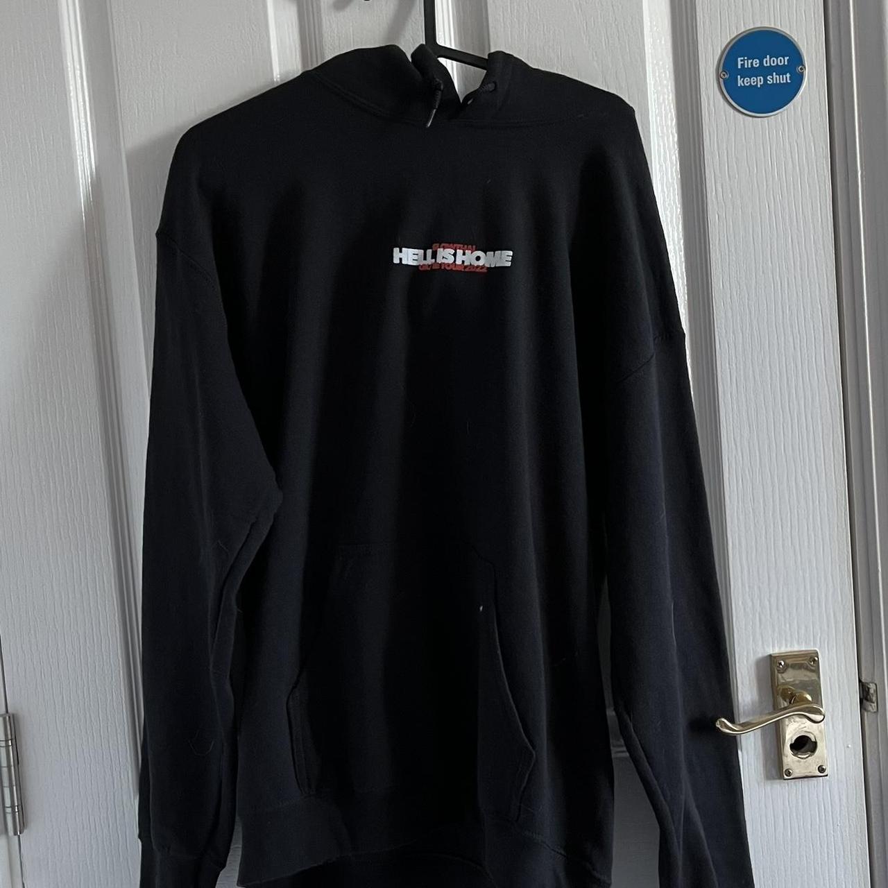 Slowthai official merch hoodie in black with devil... - Depop