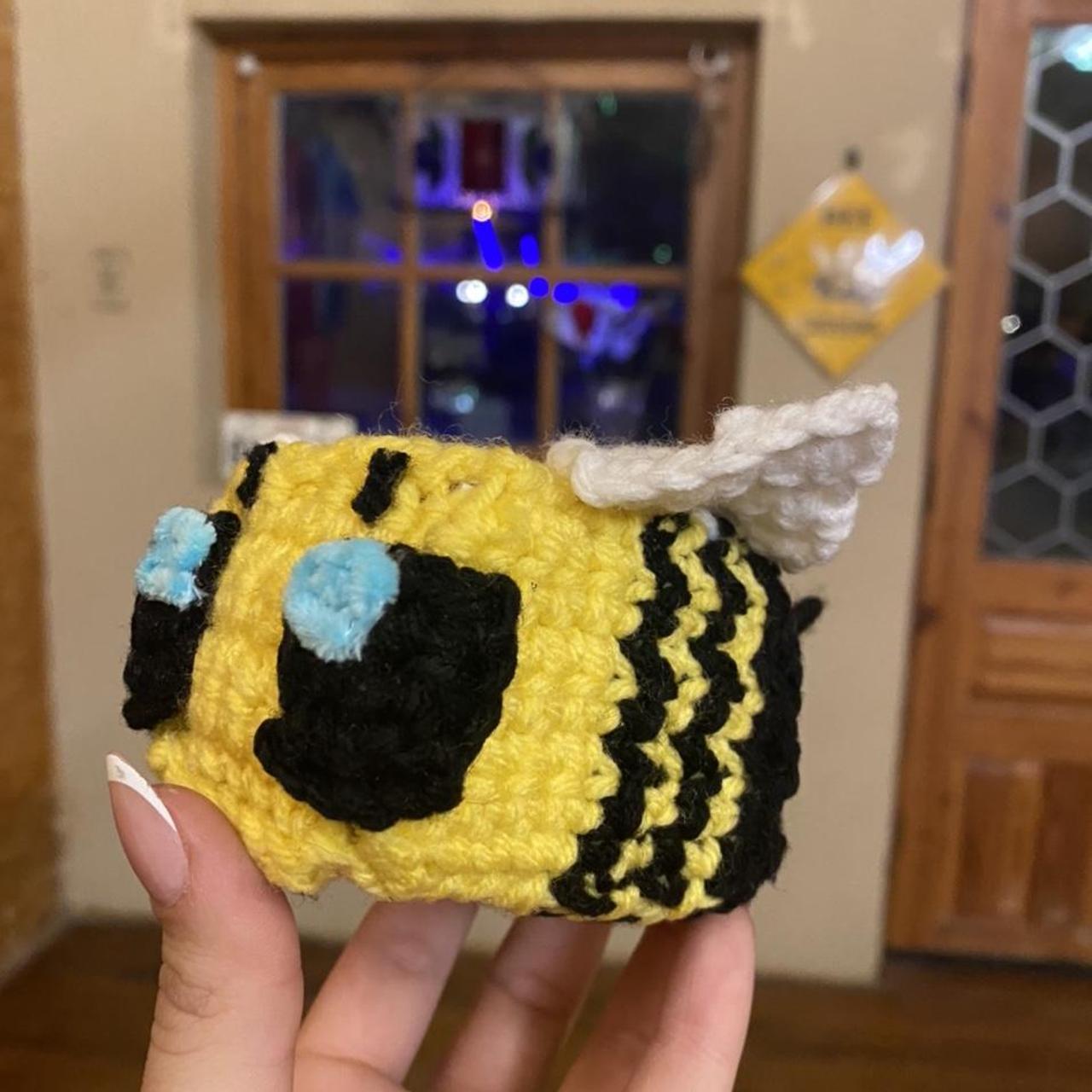 Minecraft Bee Bag-chain / Keychain Crocheted ️ Add... - Depop