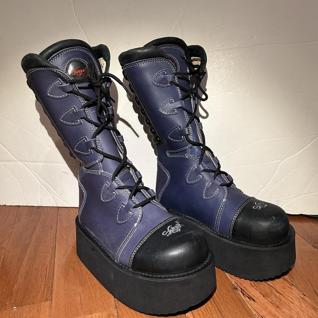 Vintage Rave Swear London Platform Boots... - Depop