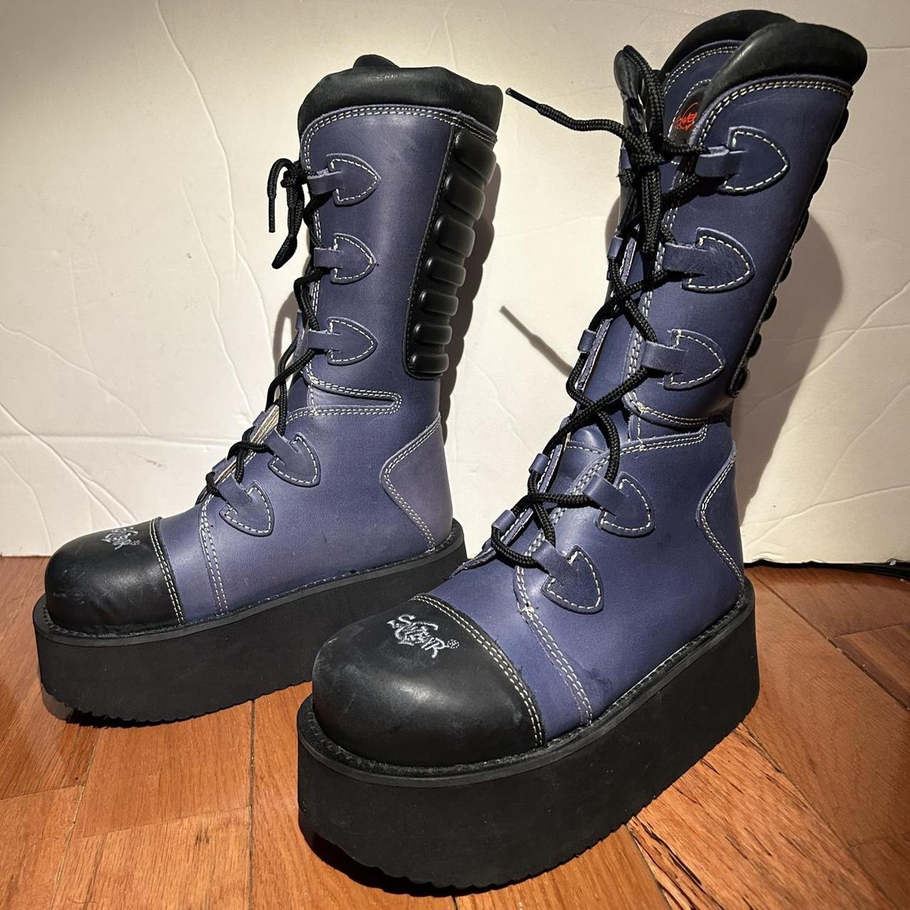 Vintage Rave Swear London Platform Boots... - Depop