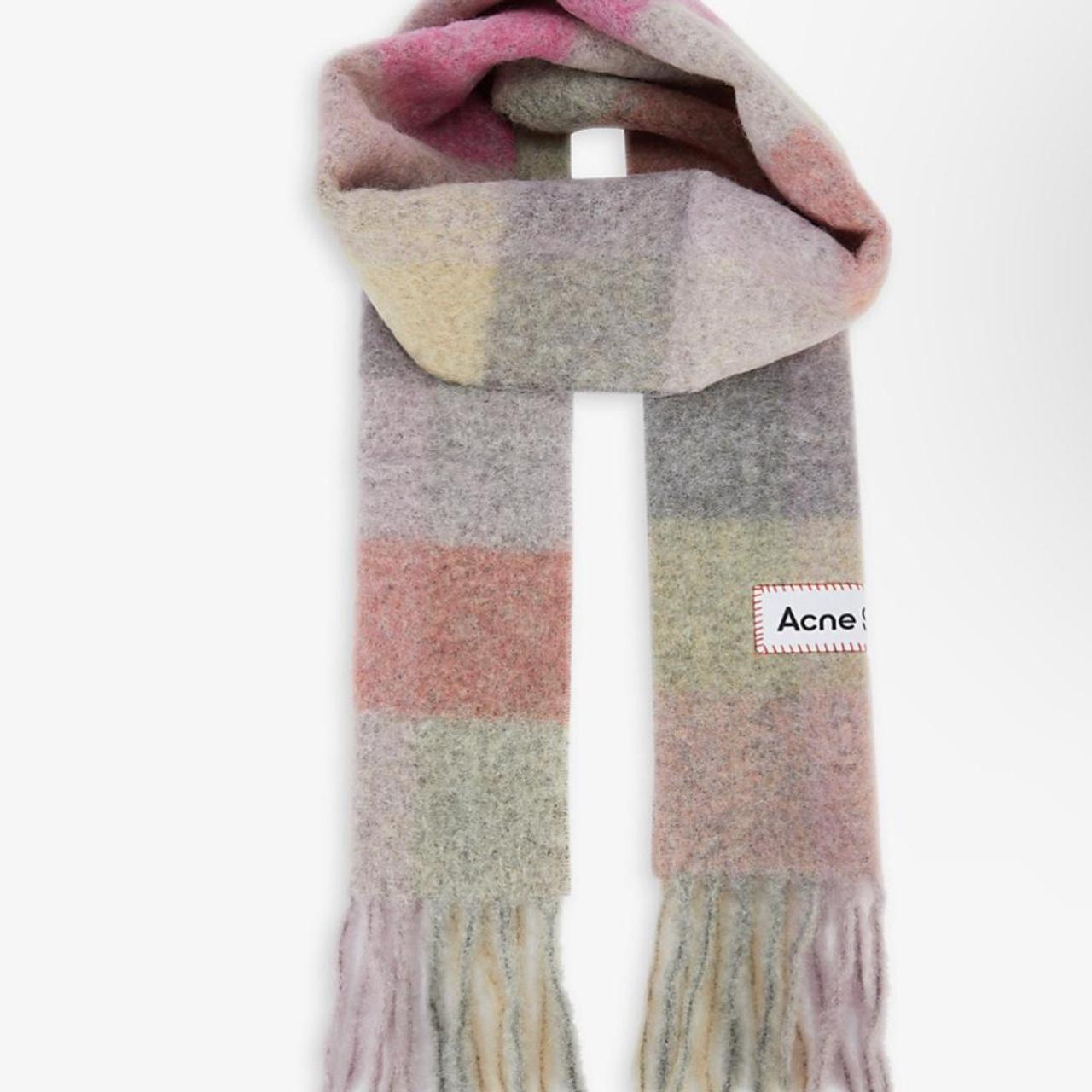 Pink acne studios scarf - perfect condition hardly... - Depop