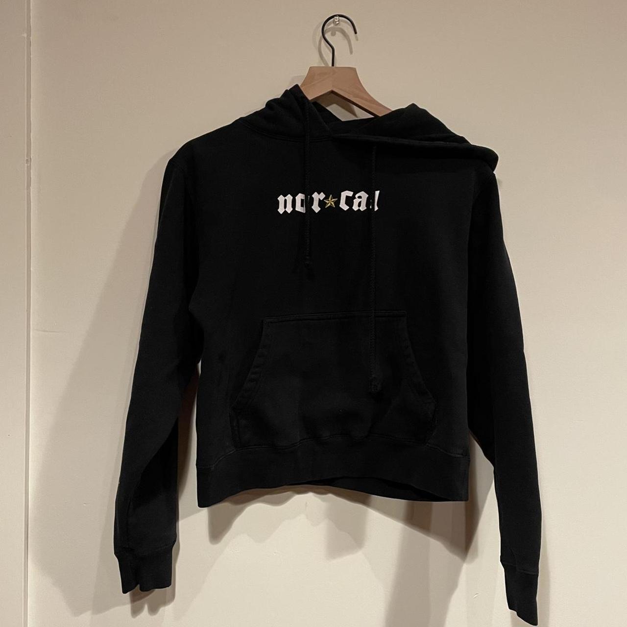 NorCal black hoodie Perfectly cropped, I’m 5’3 and... - Depop