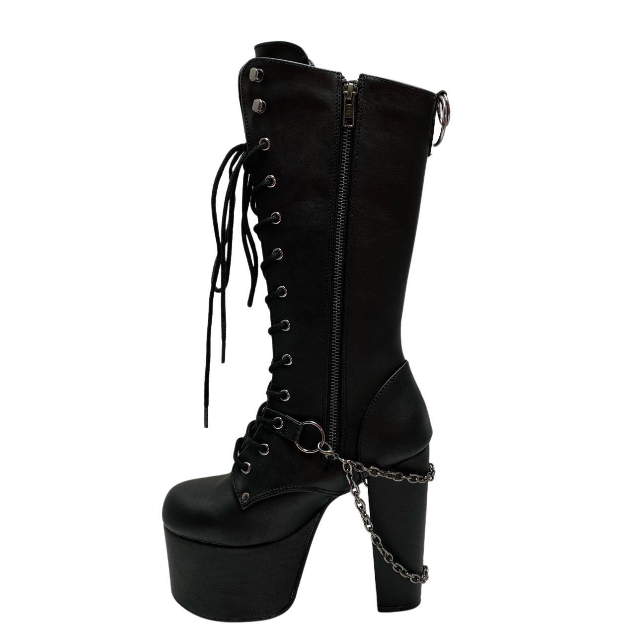 Demonia Torment-170 Black Vegan 5 1/2" (140mm) Heel,... | Depop
