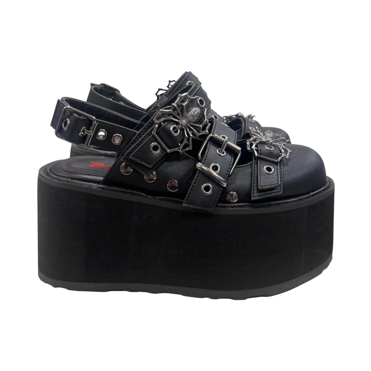 Demonia Damned 27 Platform Sandals Goth Shoes Black... - Depop