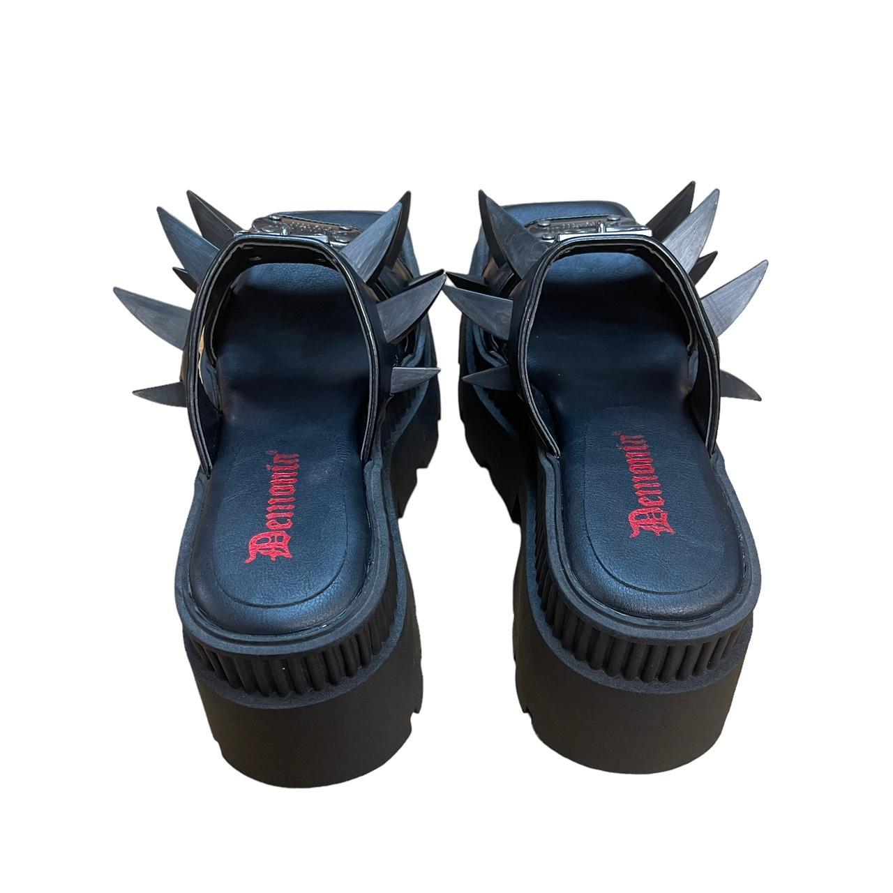 Demonia Wrath-13 Black Platform Sandals 3 1/4"... - Depop