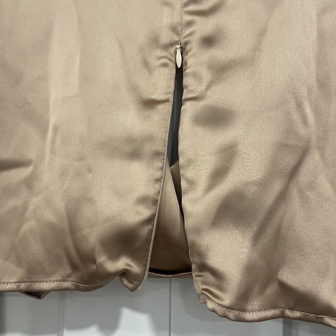 Dynamite cropped wrap satin blouse Size:... | Depop