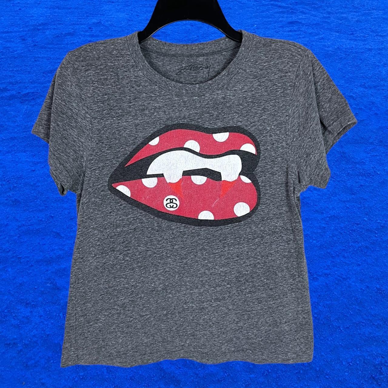 Stussy Vampire Lips Shirt Great Condition; no... - Depop