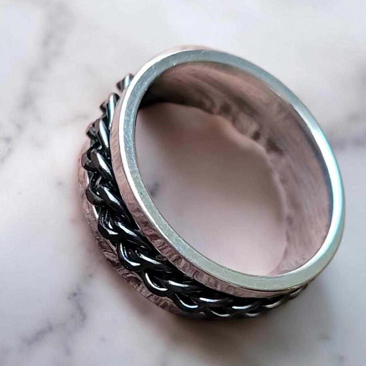 Titanium Stainlees Steel Rotatable Chain Ring for... | Depop