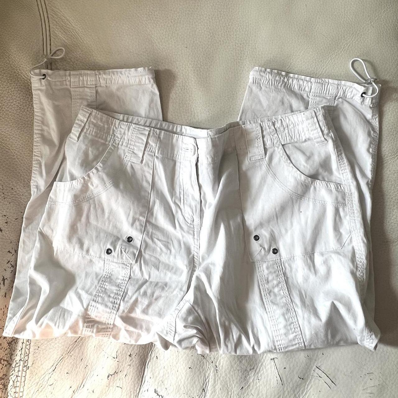 The most beautiful white cargo type capris!! Super... - Depop