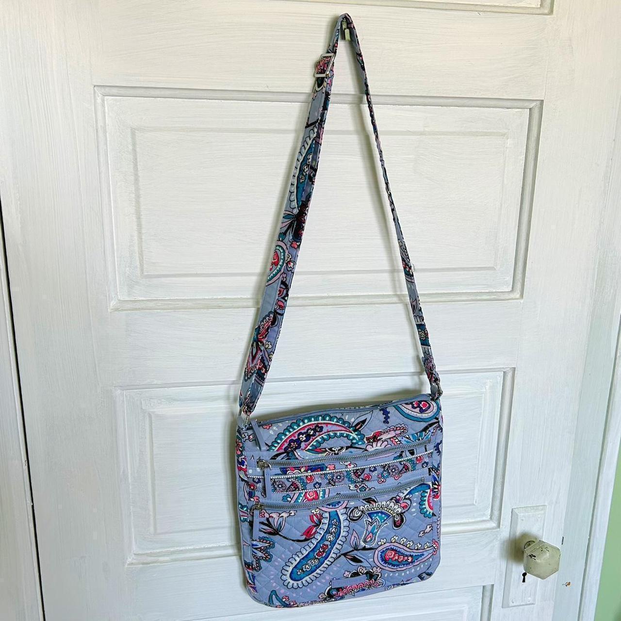 Periwinkle Paisley Quilted Crossbody Purse... - Depop