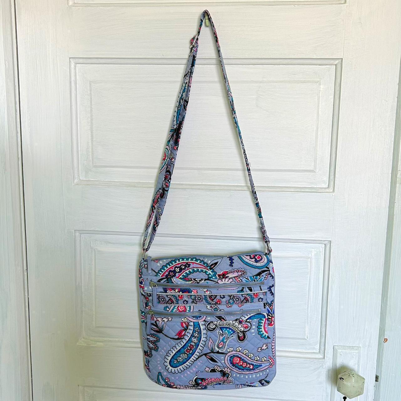 Periwinkle Paisley Quilted Crossbody Purse... - Depop