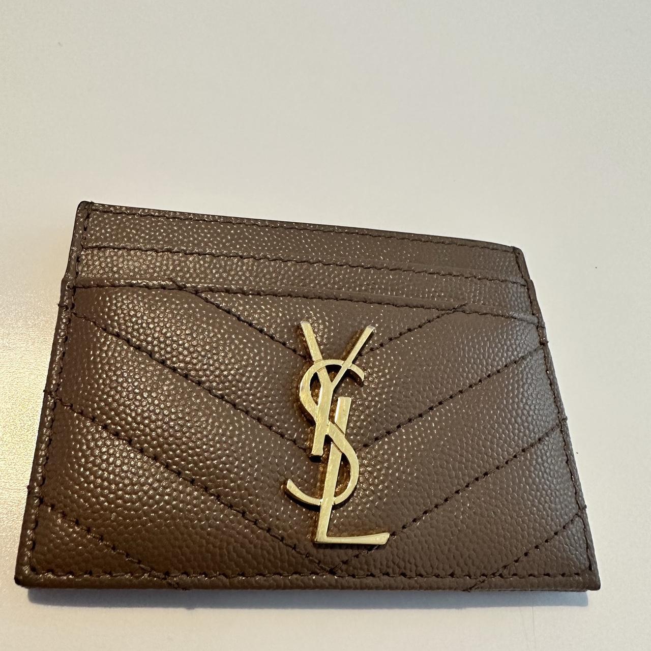 Ysl Saint Laurent cardholder wallet Has been used... - Depop