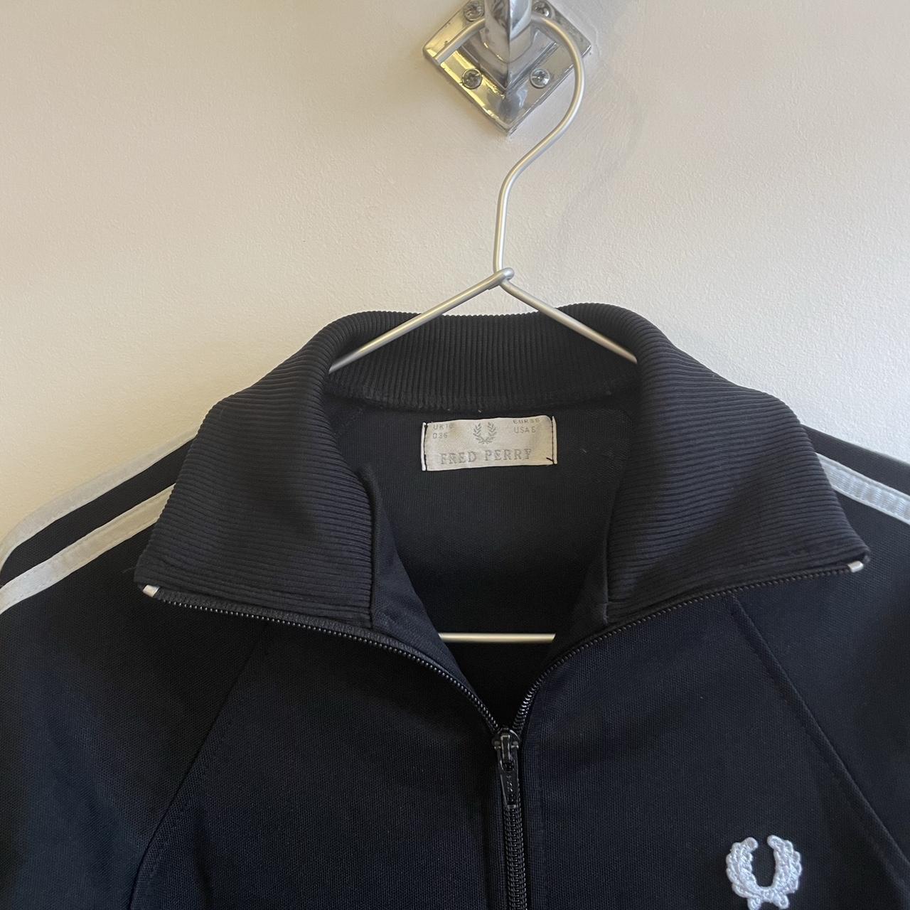 Vintage black and white Fred perry zip up Really... - Depop