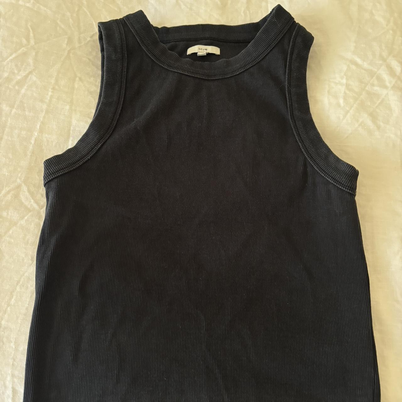 NEUW Cotton Jonesy Tank Black/Charcoal Great used... | Depop