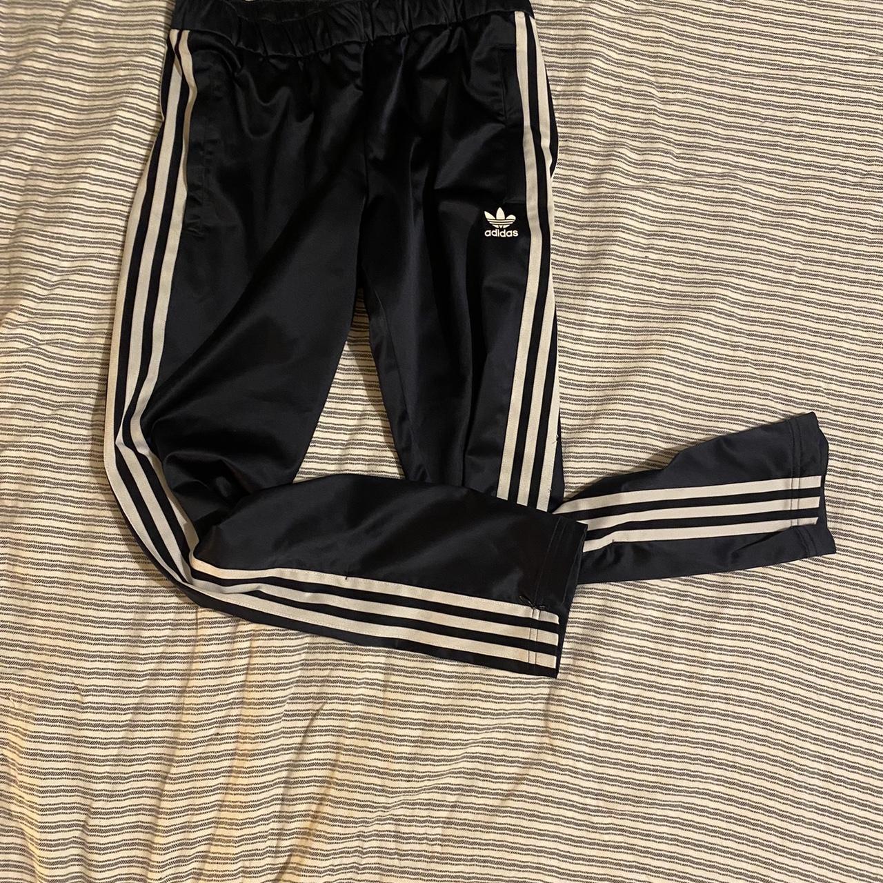 ADIDAS TRACKIES. THREE STRIPE. SIZE S. - Depop