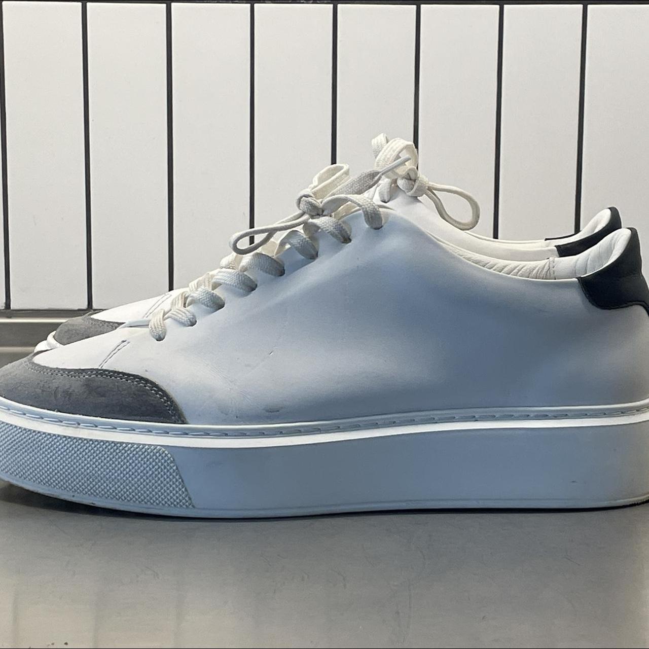 Arne size 10 white leather trainers Worn a handful... - Depop