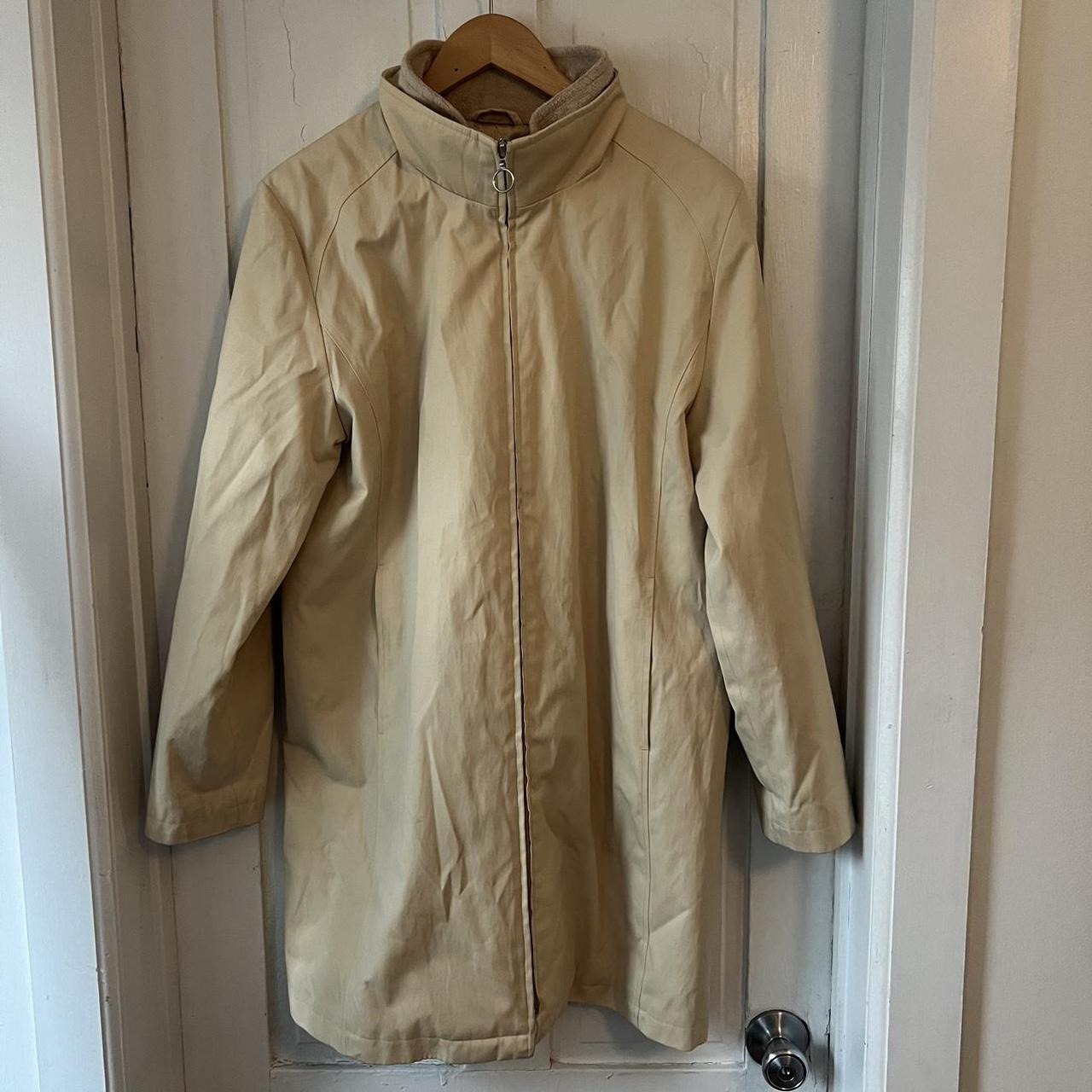 Weatherproof winter jacket. Double zipper. Tan. Soft... - Depop