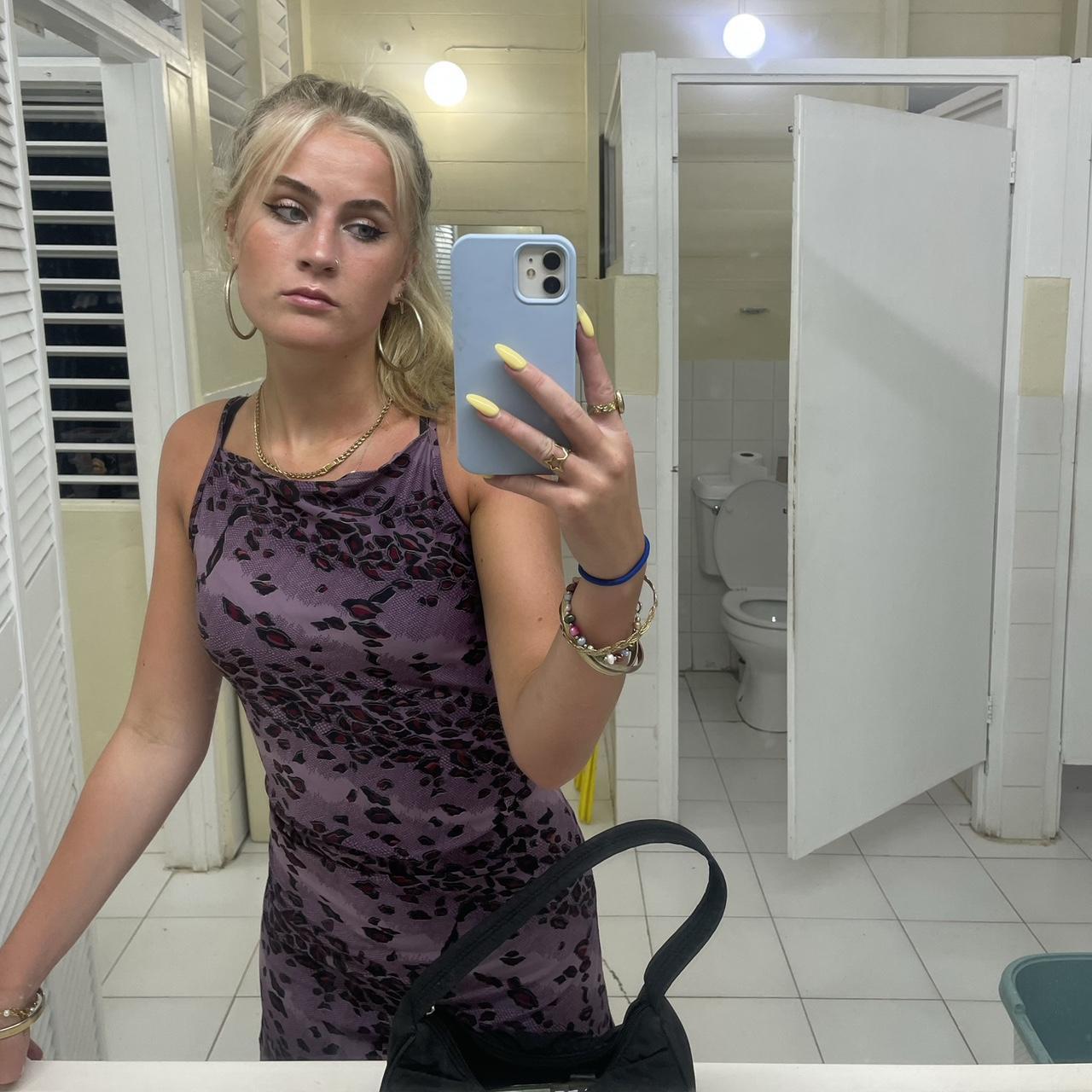 rose lyn vintage purple leopard print style dress... - Depop