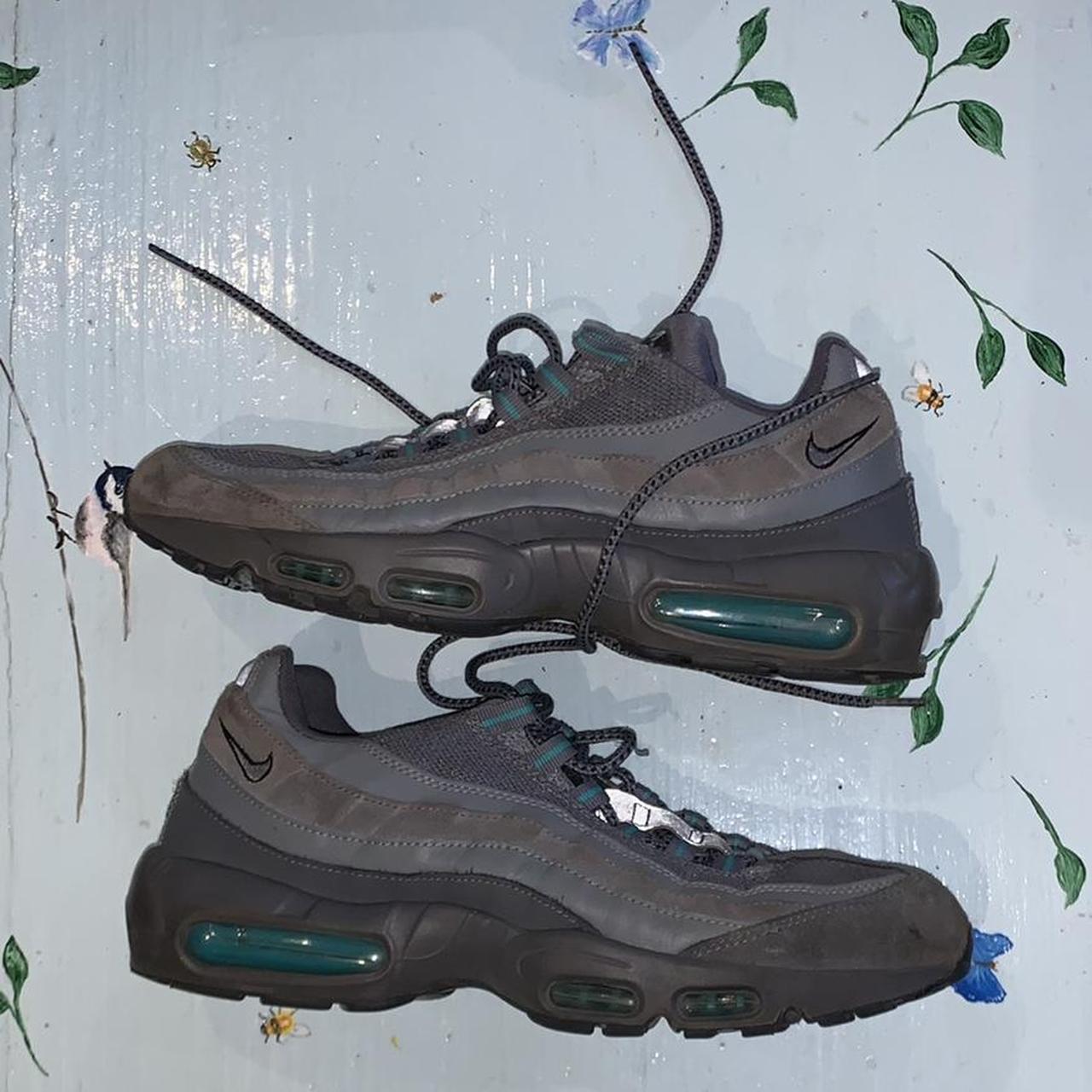 Air max 95. Turquoise x Grey . Size 10. a few signs... - Depop
