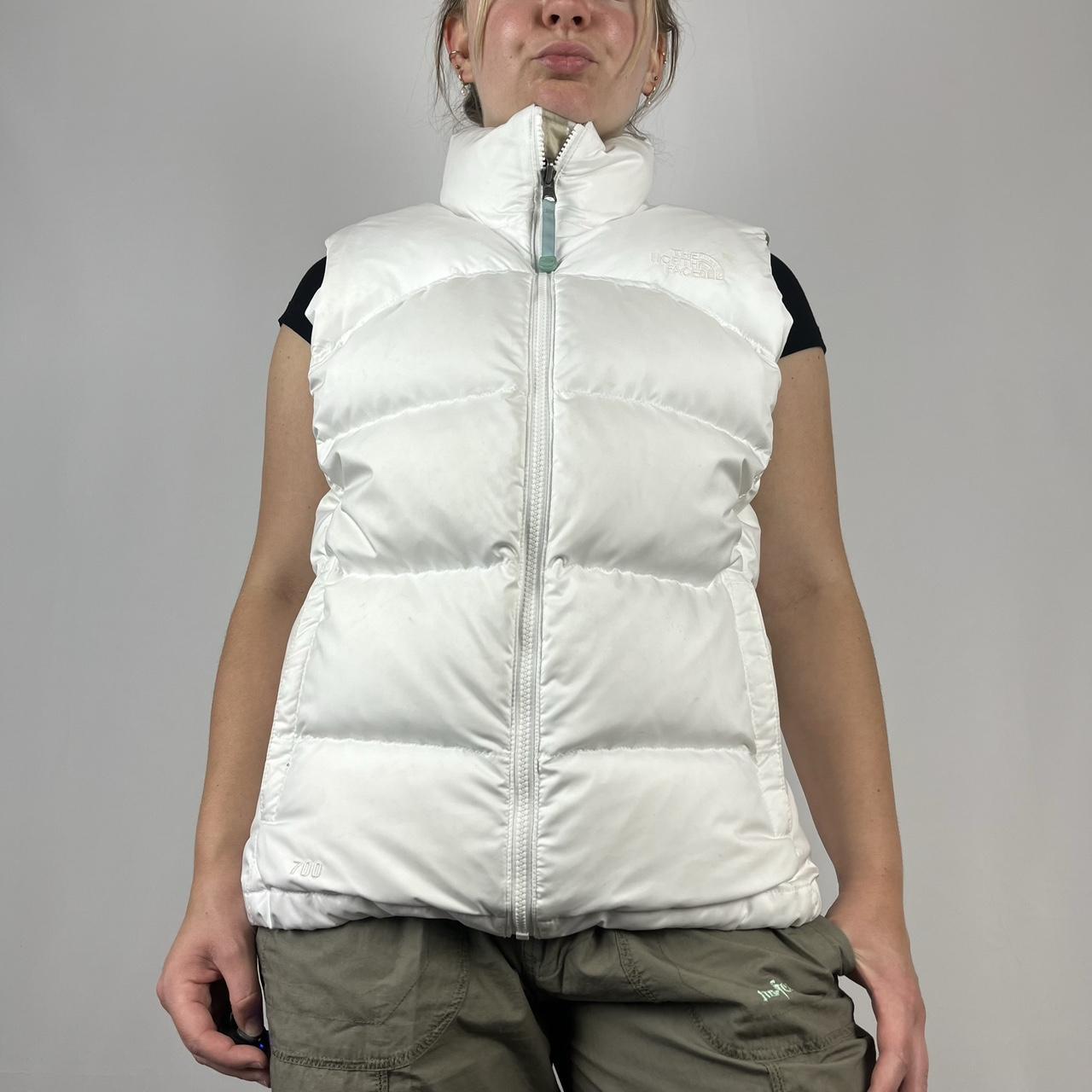 North face Nupste 700 gilet White body warmer Depop