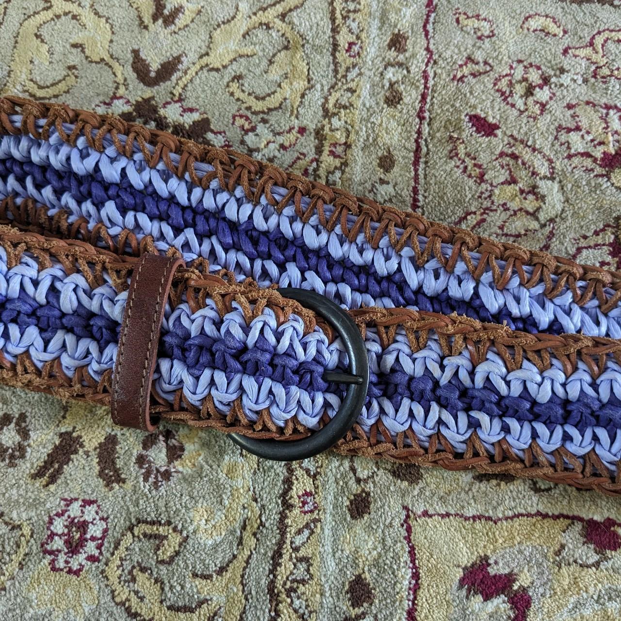 Funky chunky woven belt 🤎🔮🌀💜🍂 vintage gap. Love this... - Depop