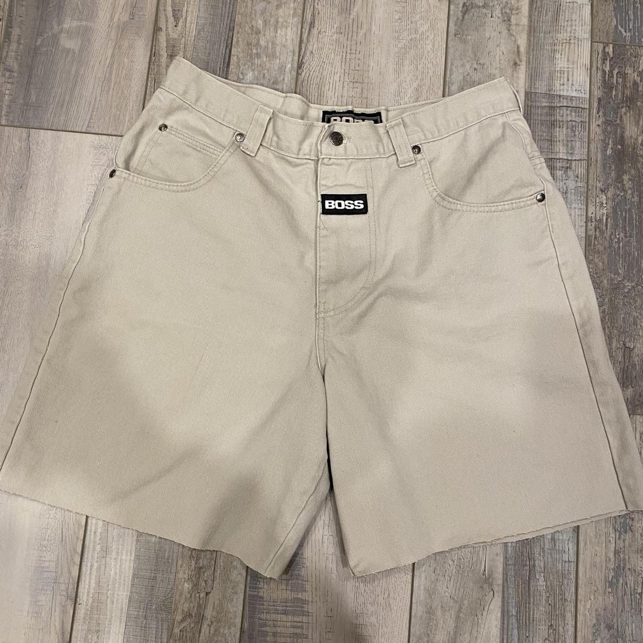 Vintage jorts Tan denim shorts Tagged size 36 But... - Depop