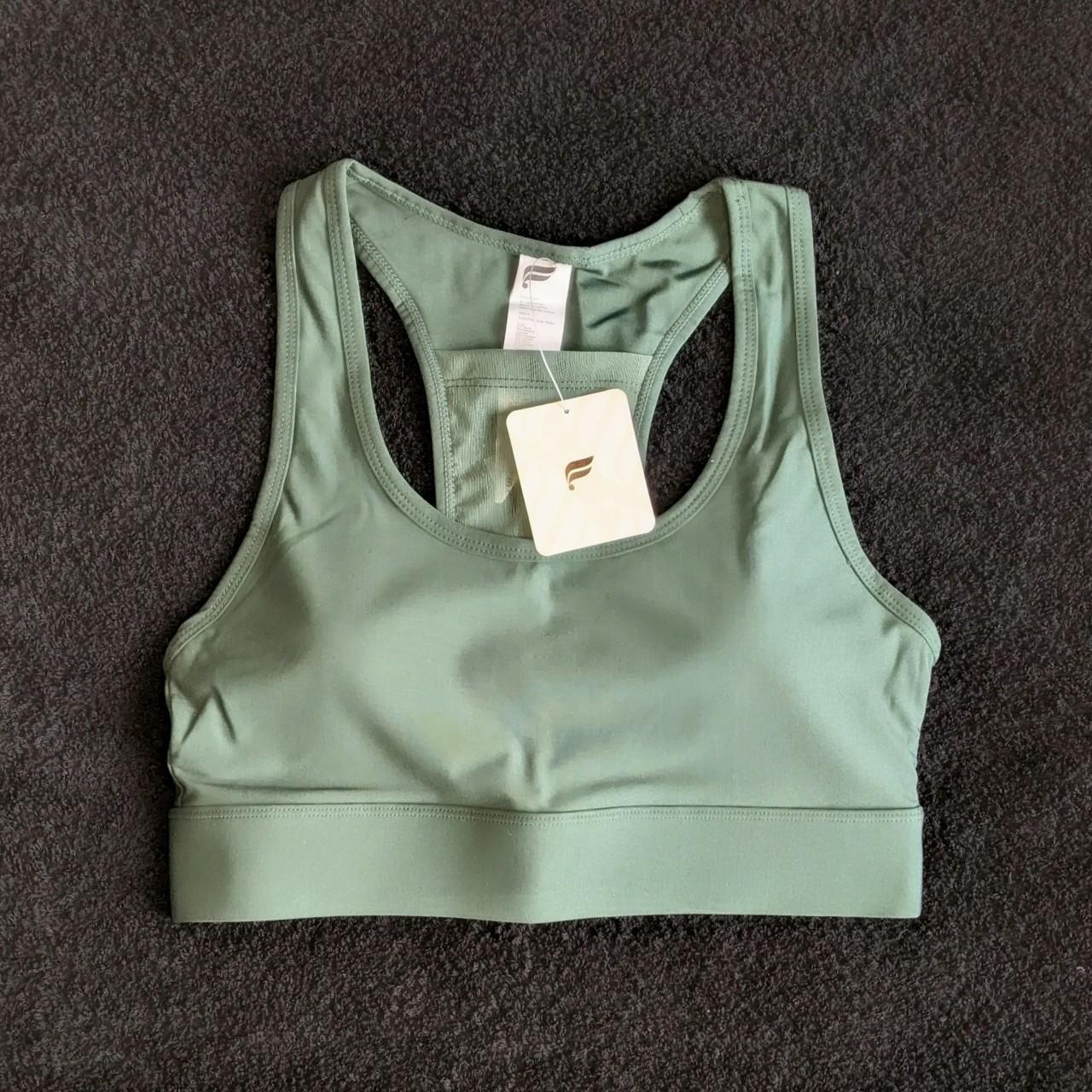 Fabletics Women's Green Bra | Depop