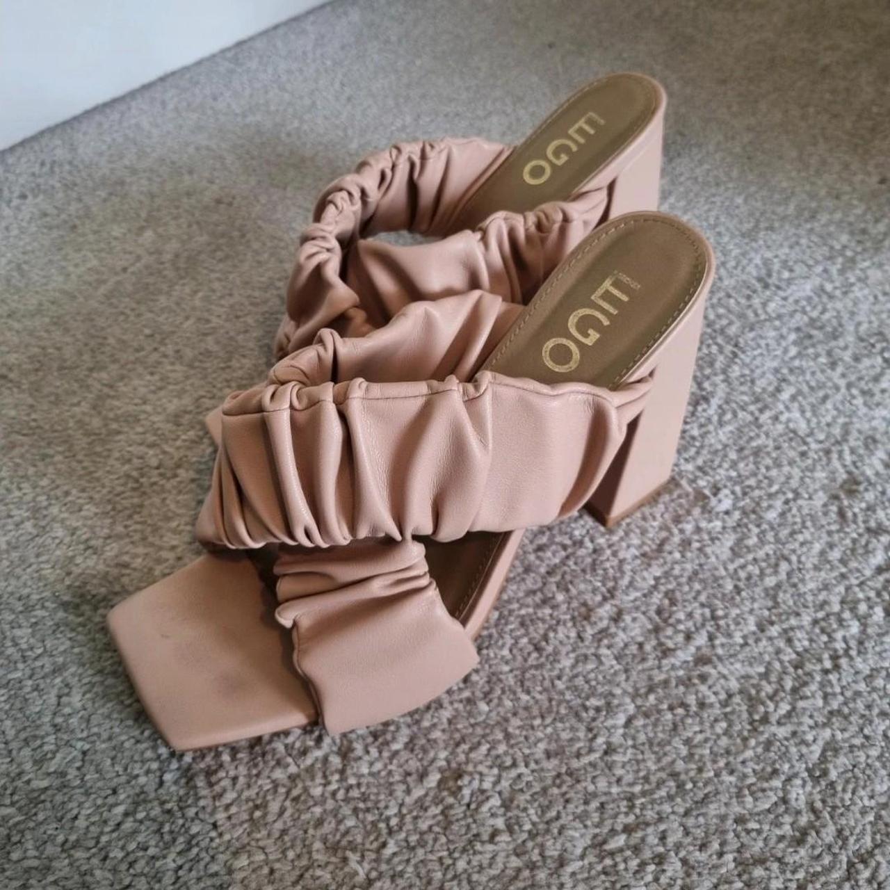 EGO beige block heeled mules Part of the Ego x... - Depop