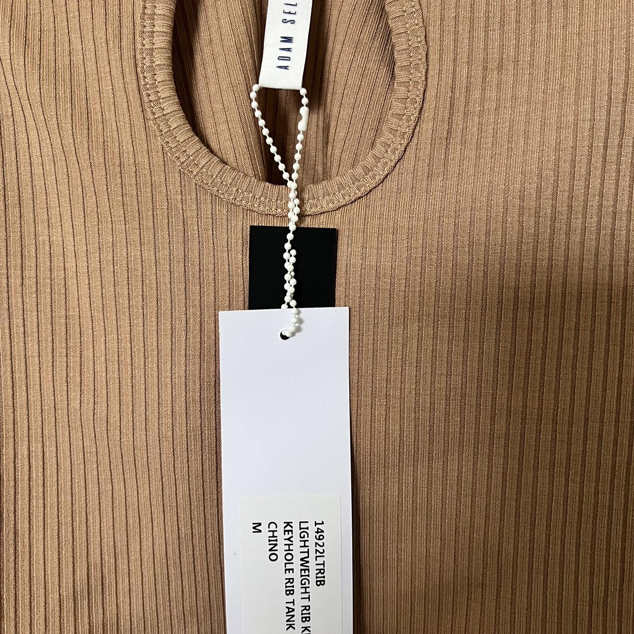 Adam Selman keyhole rib tank size Medium color chino - Depop