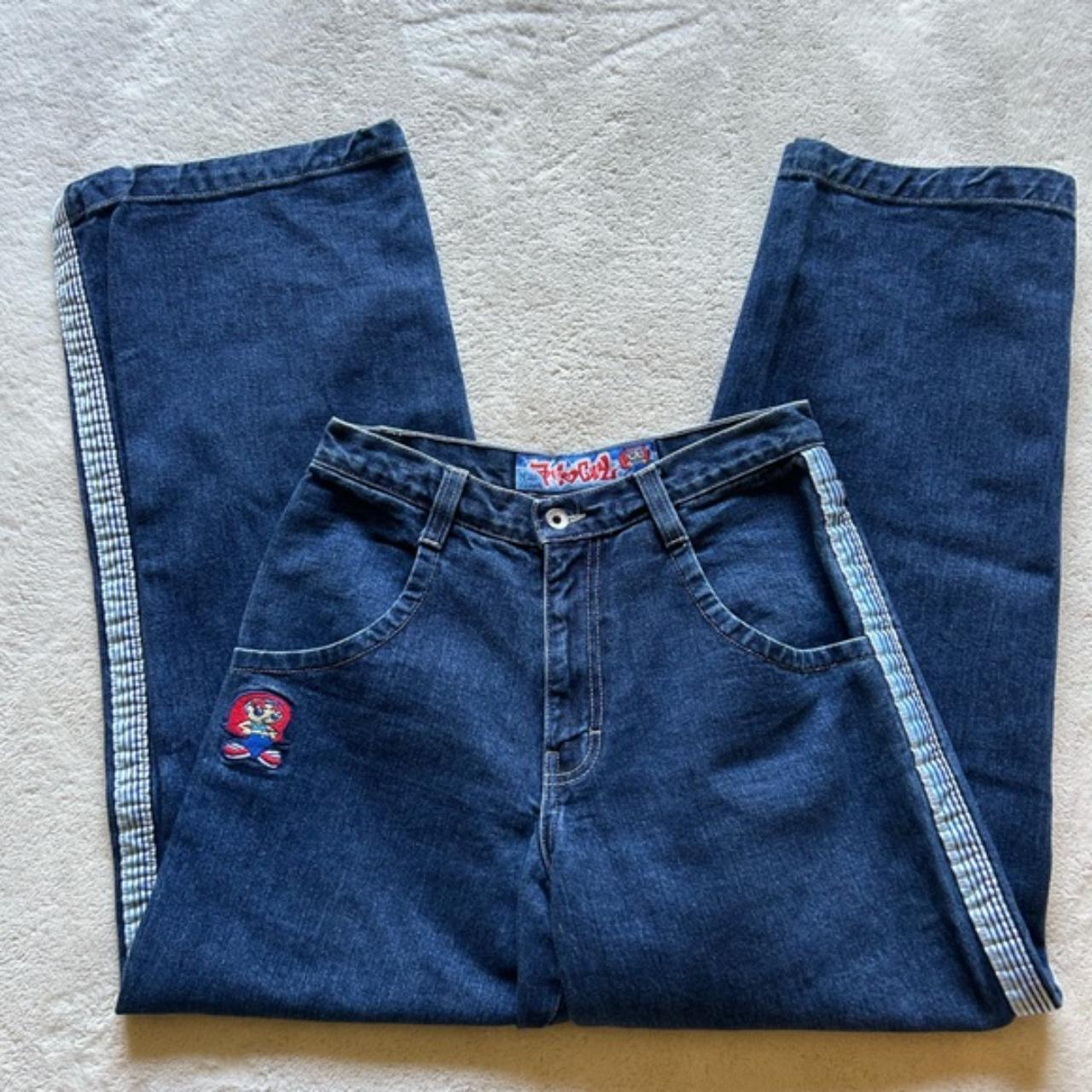 RARE Vintage 90s JNCO GURL 23” Mini Jeans Waist is... - Depop