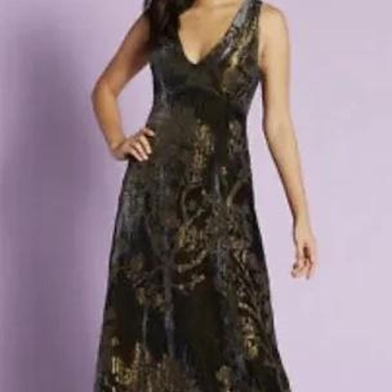 Enchanted Forest velvet metallic #Modcloth dress... - Depop