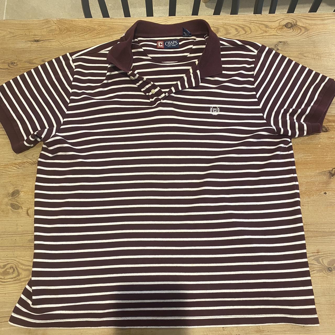 Vintage chaps Ralph Lauren polo shirt. Burgundy and... - Depop