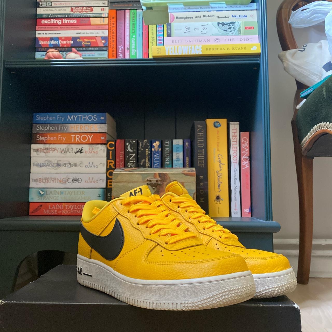 Nike Air Force 1 Low NBA Amarillo (Yellow) RARE Out... - Depop