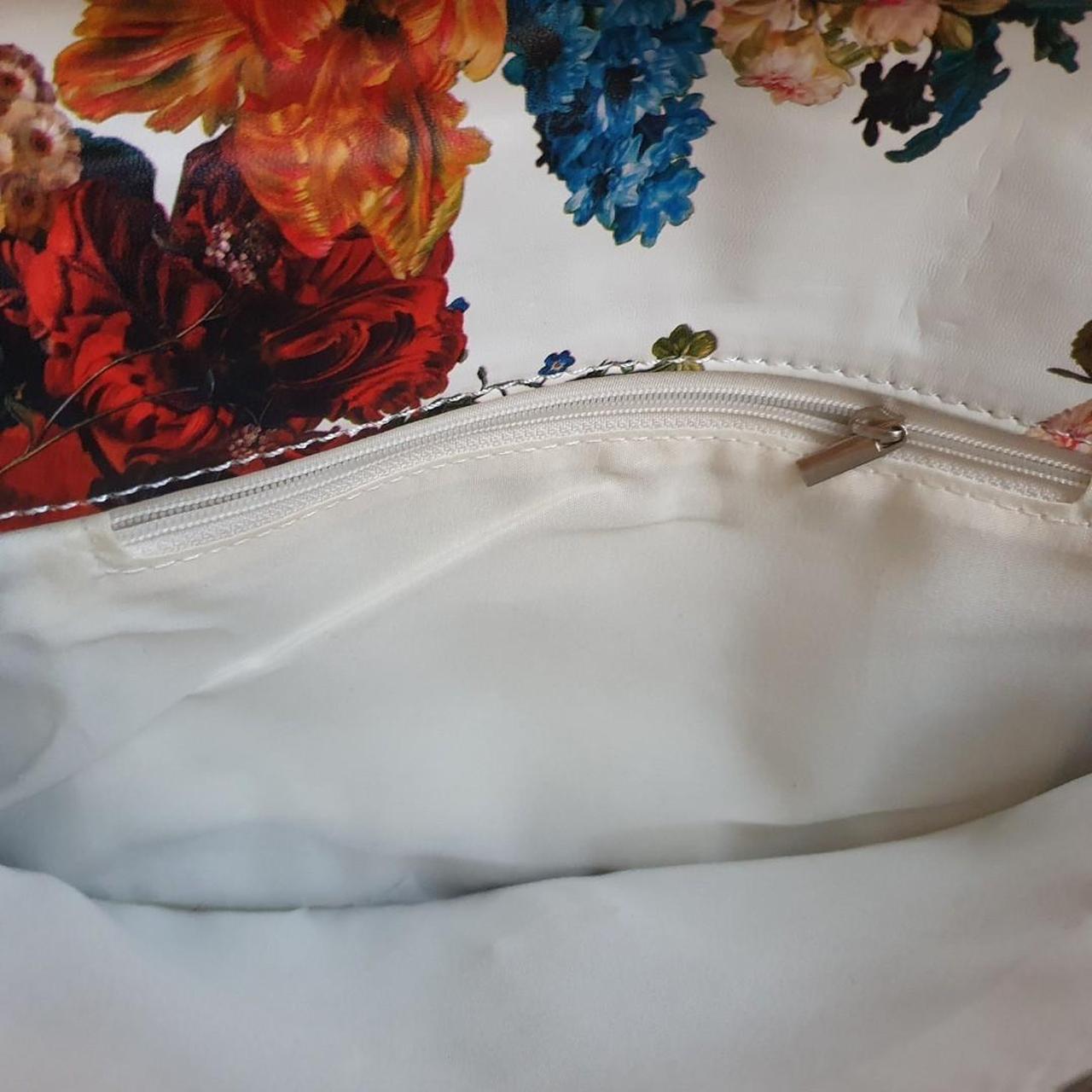 Koko Floral Designer Clutch Bag / Purse with Gold... - Depop