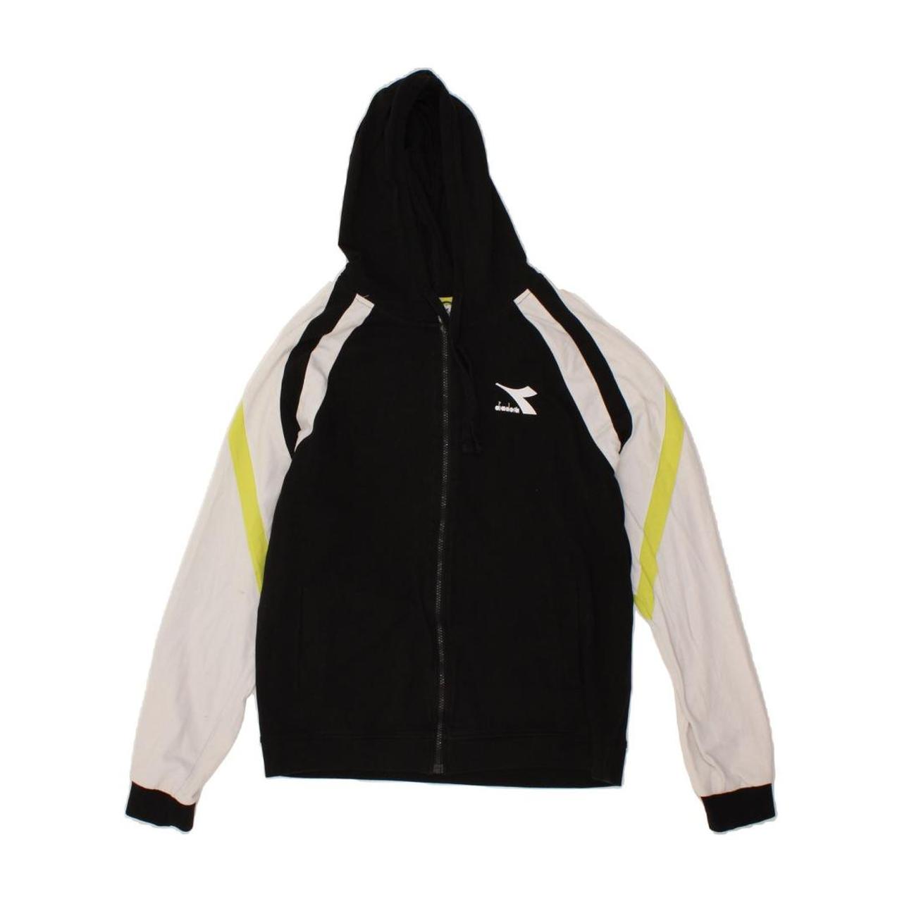 DIADORA Mens Zip Hoodie Sweater Large Black... - Depop