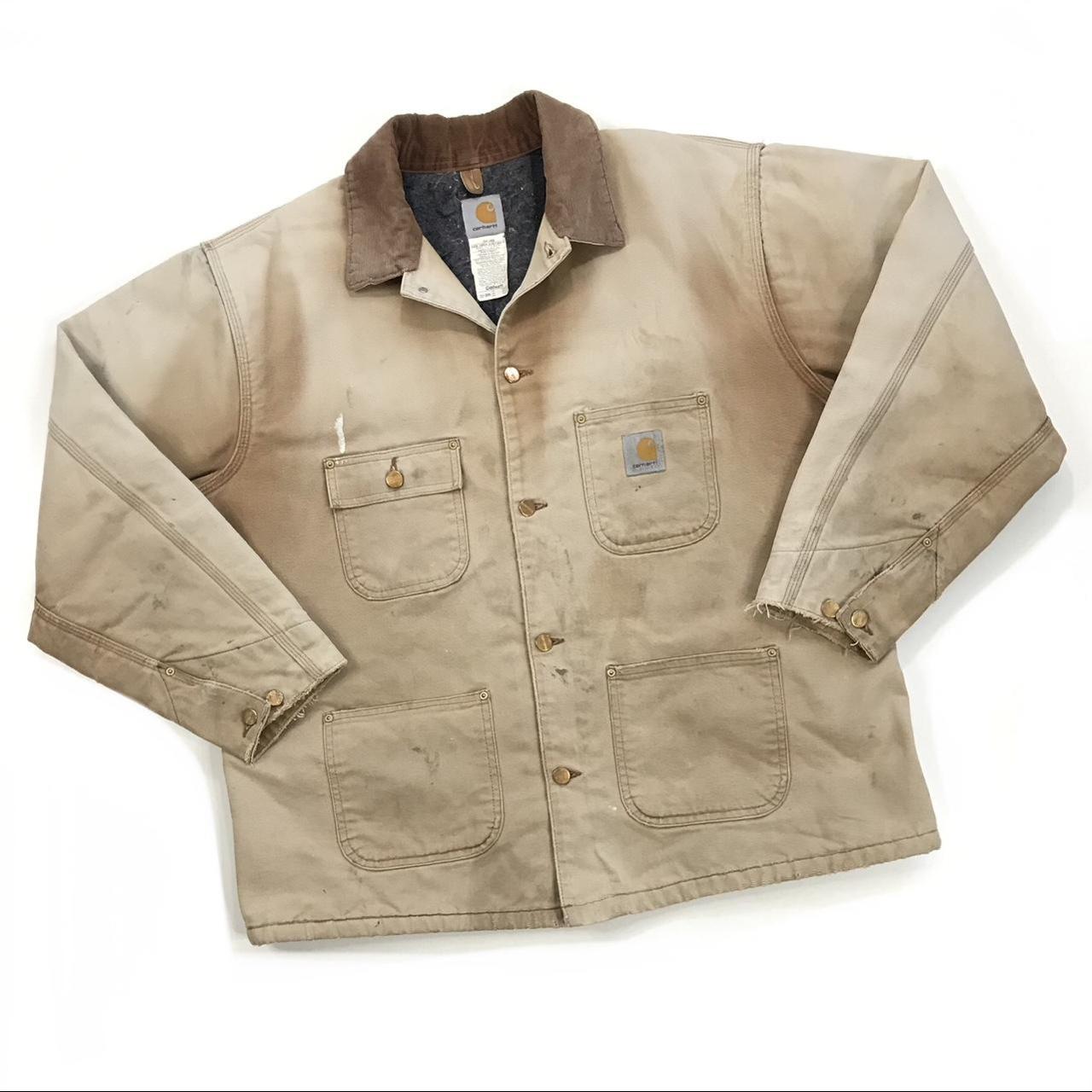 Carhartt Men's Cream Jacket | Depop