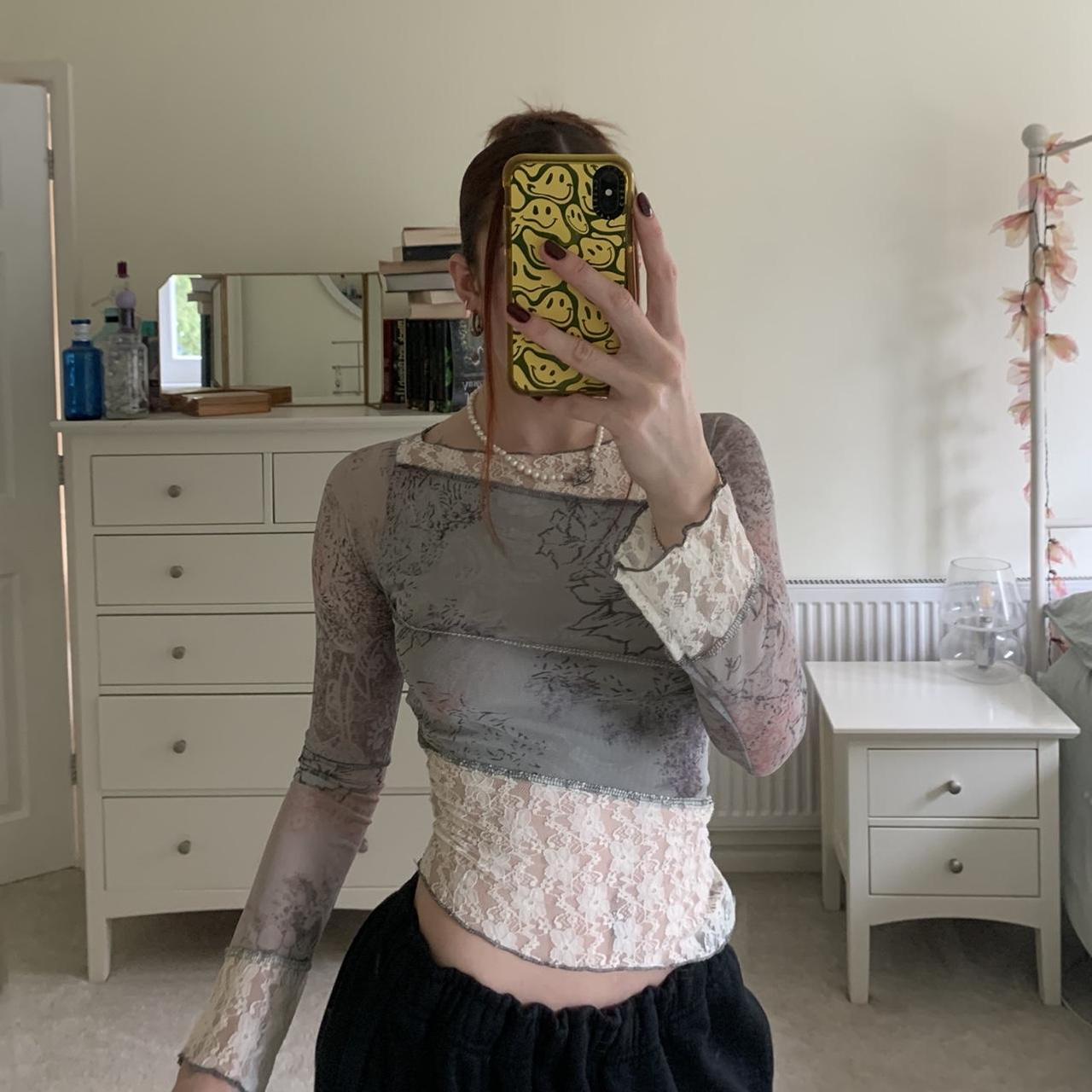 Motel long sleeve lacey top Shown on a standard... - Depop