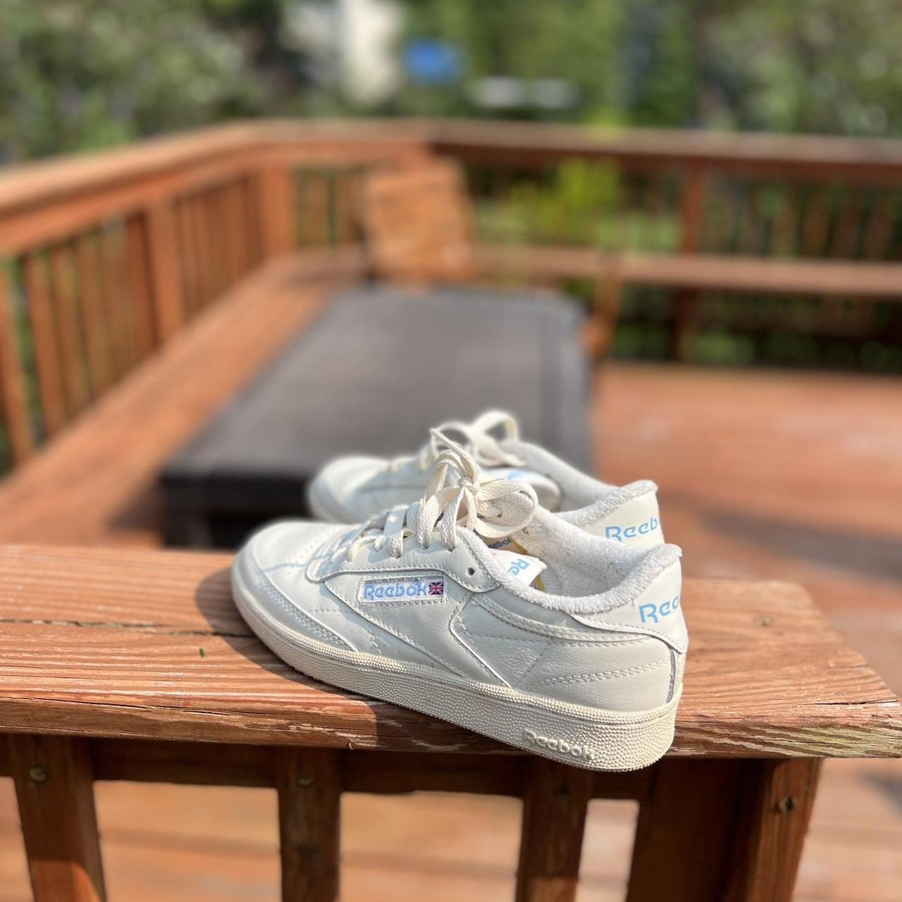 baby blue reebok club c sneakers! i wanted to love... - Depop