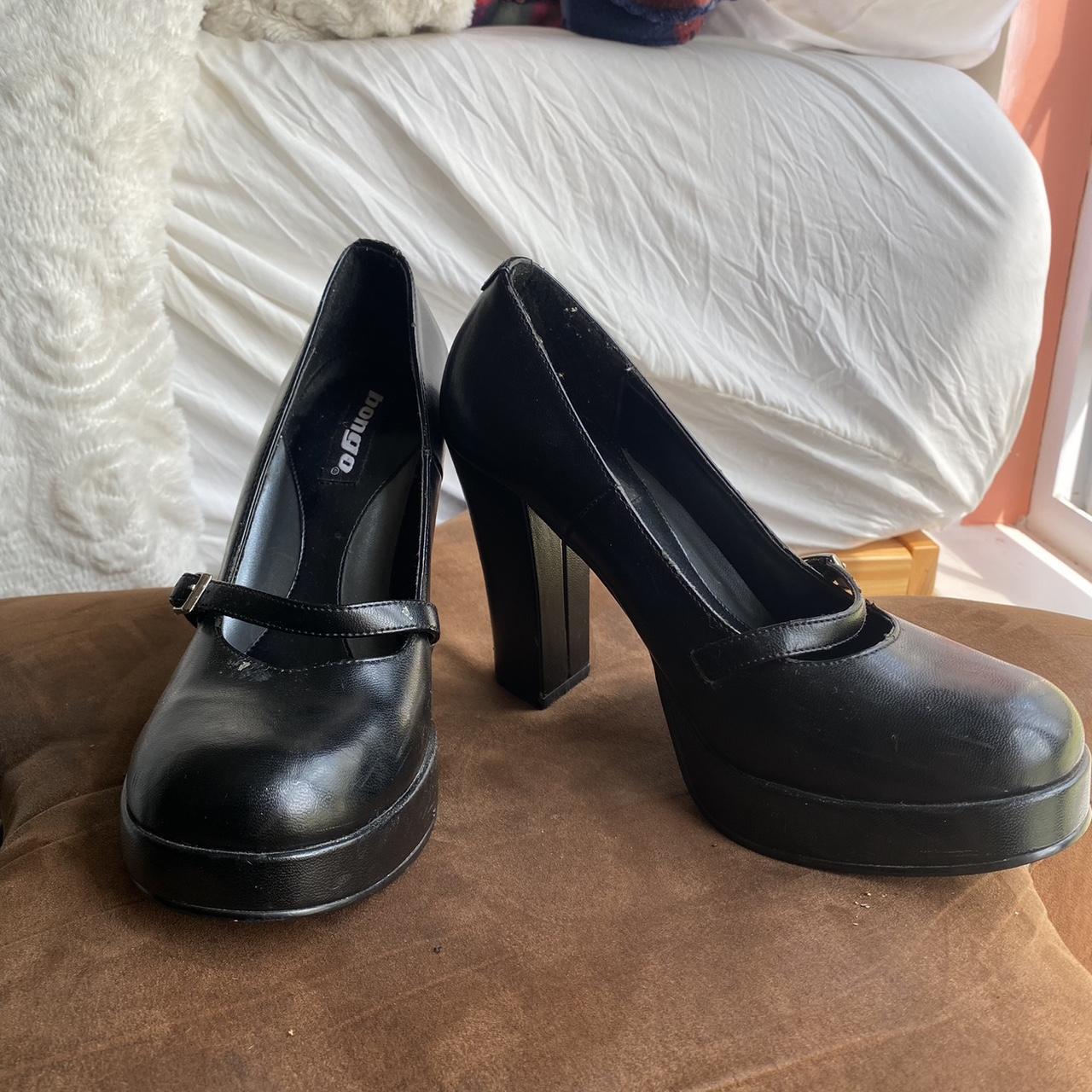 Vintage Bongo Heels w Buckle - Depop