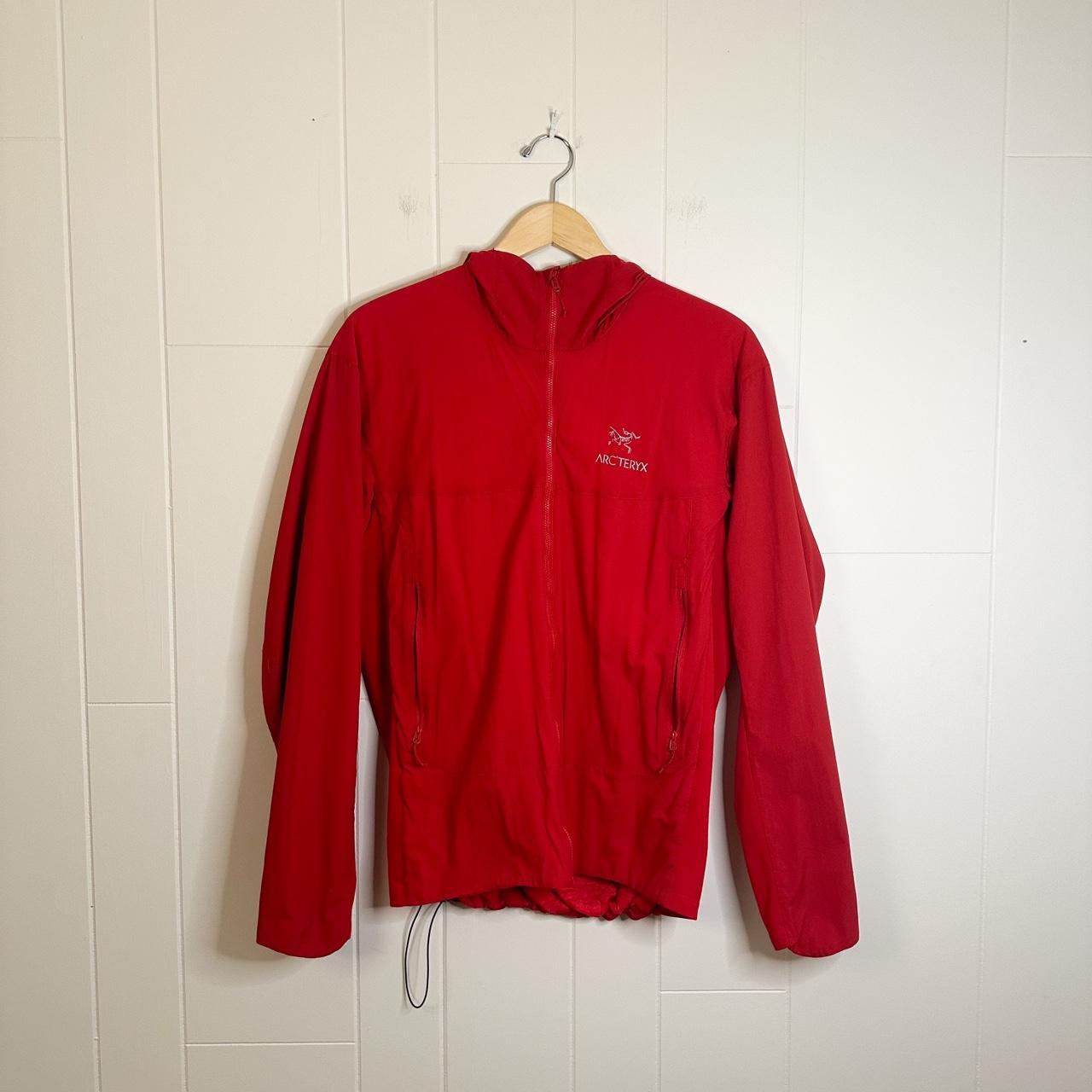 Arcteryx Red Lightweight Soft Shell Jacket Tagged L... - Depop
