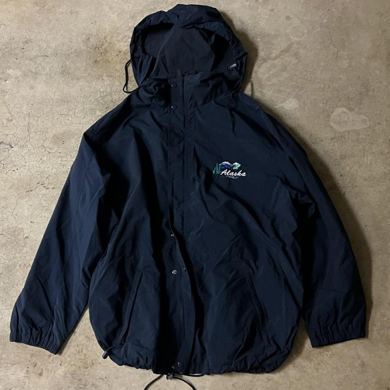 Vintage Alaska hooded windbreaker 24” pit to pit... - Depop