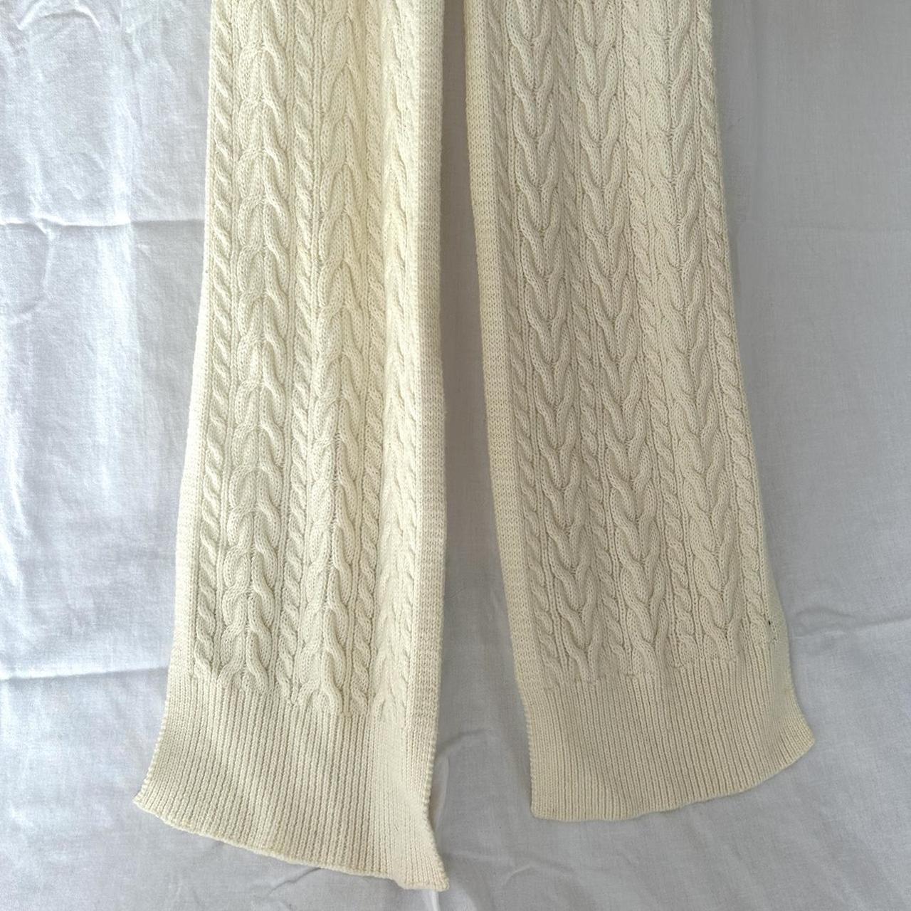 Talbots cable knit lambswool scarf Measurements... - Depop