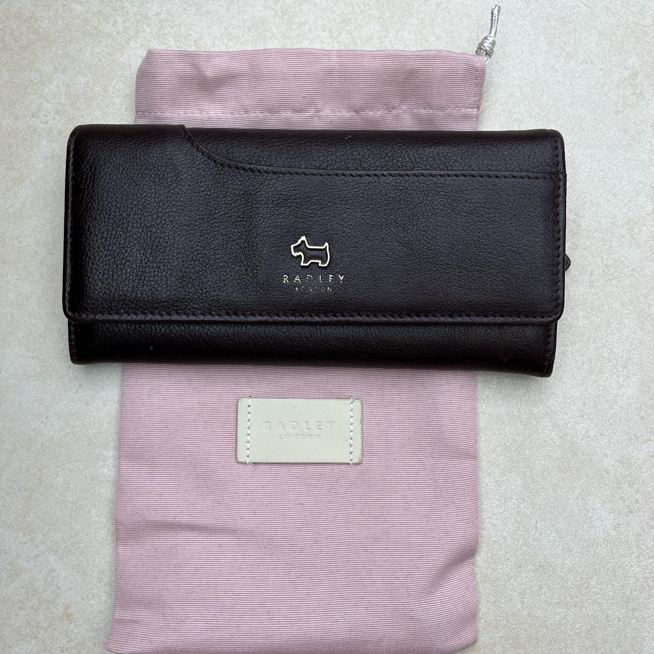 Radley purse in burgundy leather - Depop