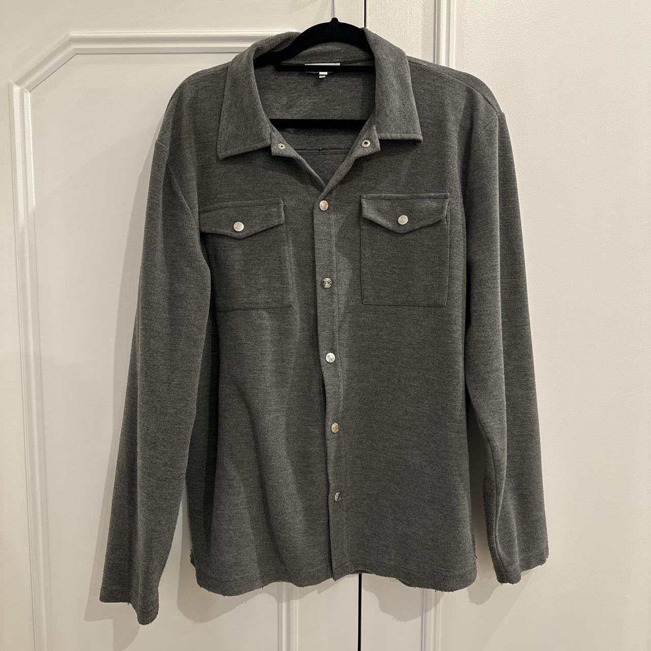 Men’s Reiss Dark Grey Overshirt Large Great... - Depop