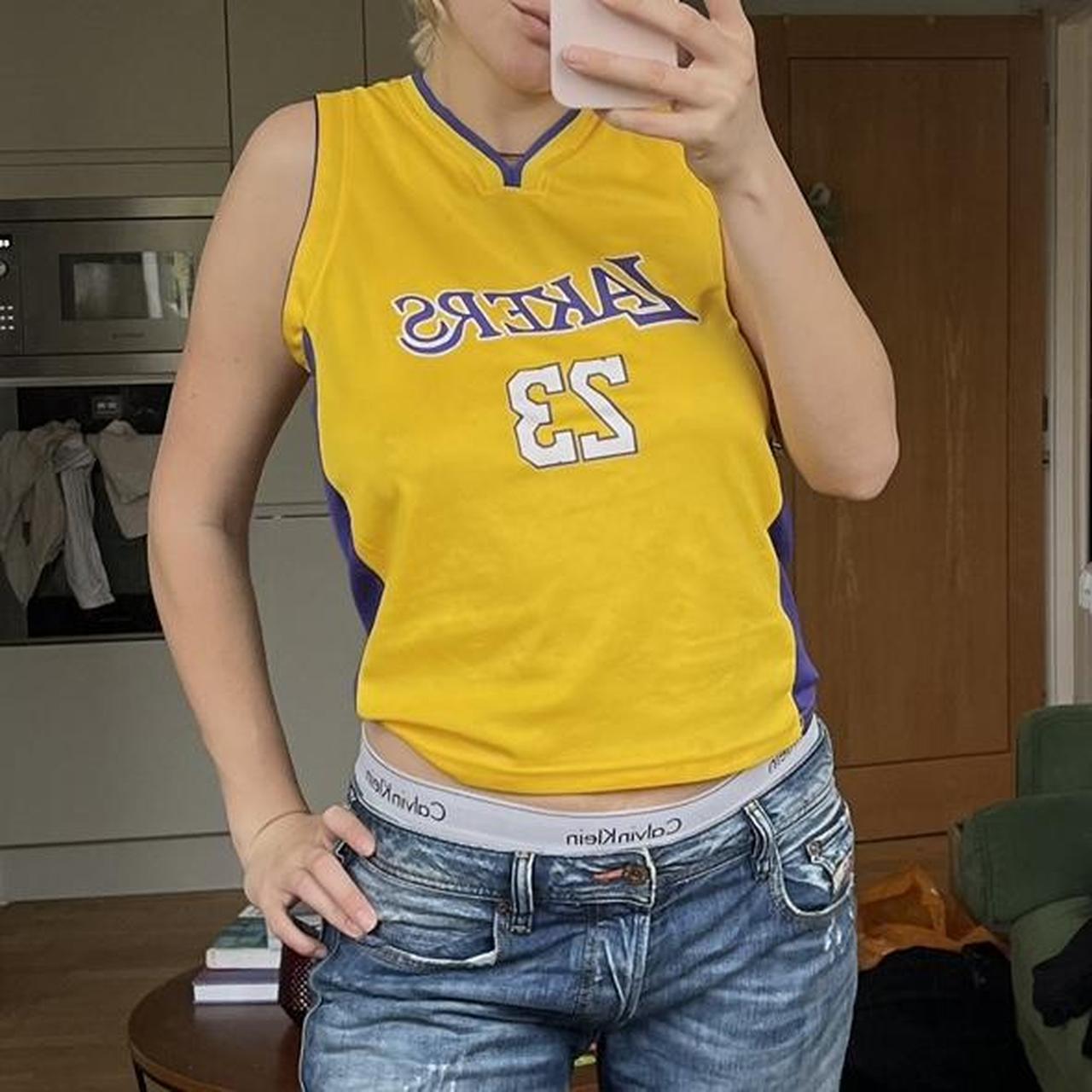 Lebron jaaaaames Child sized lakers jersey giving... - Depop Lebron jaaaaames Child sized lakers jersey giving... - Depop