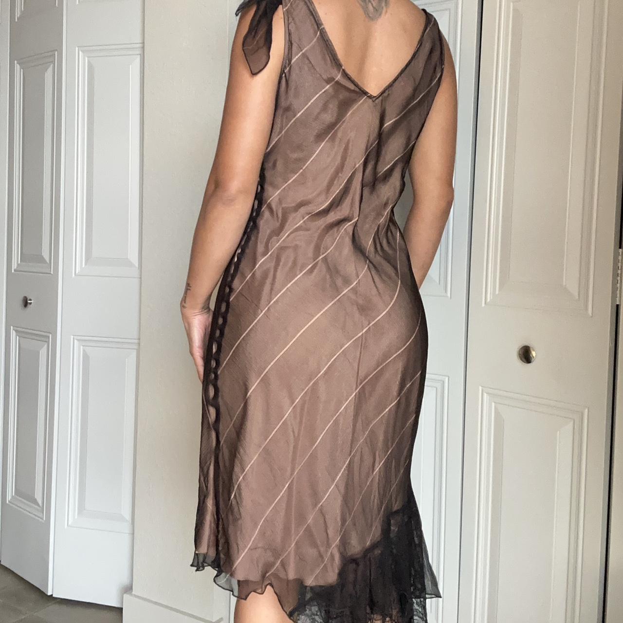 100% silk vintage dress with nude lining! This... - Depop