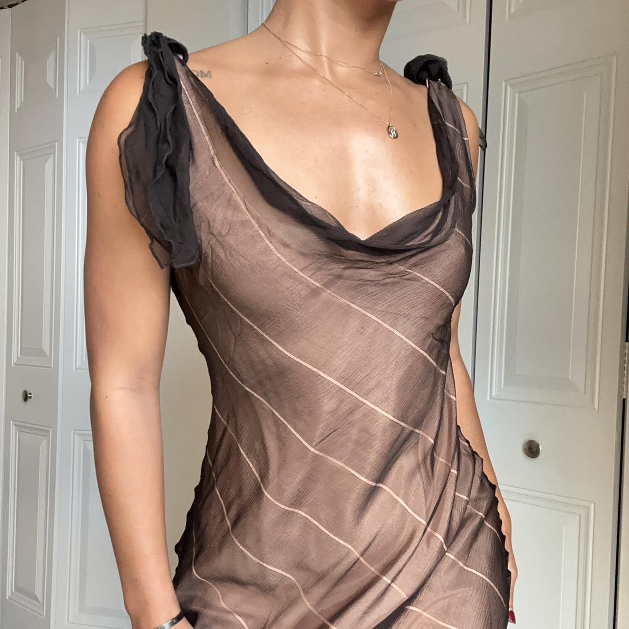 100% silk vintage dress with nude lining! This... - Depop
