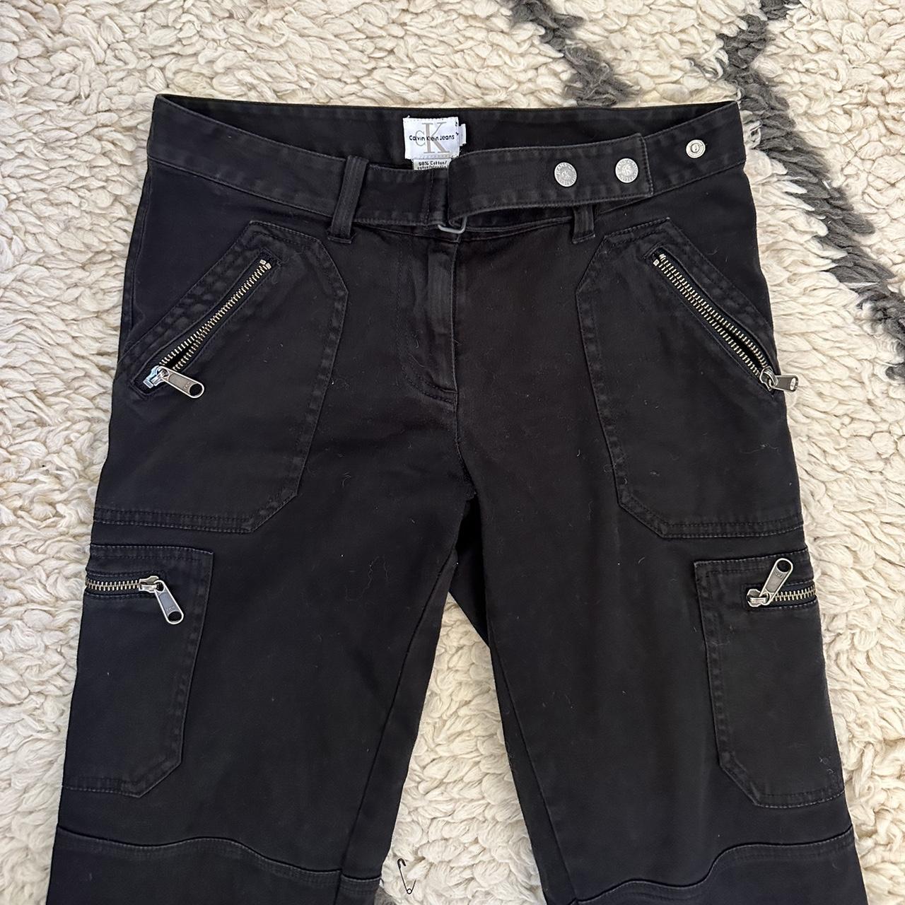 vintage calvin klein low rise zipper cargo... - Depop