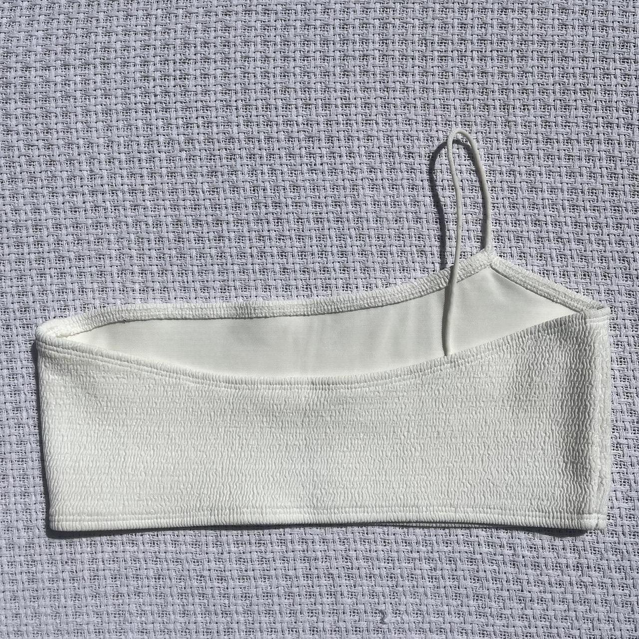 wanderlust swim white bandeau bikini top... - Depop