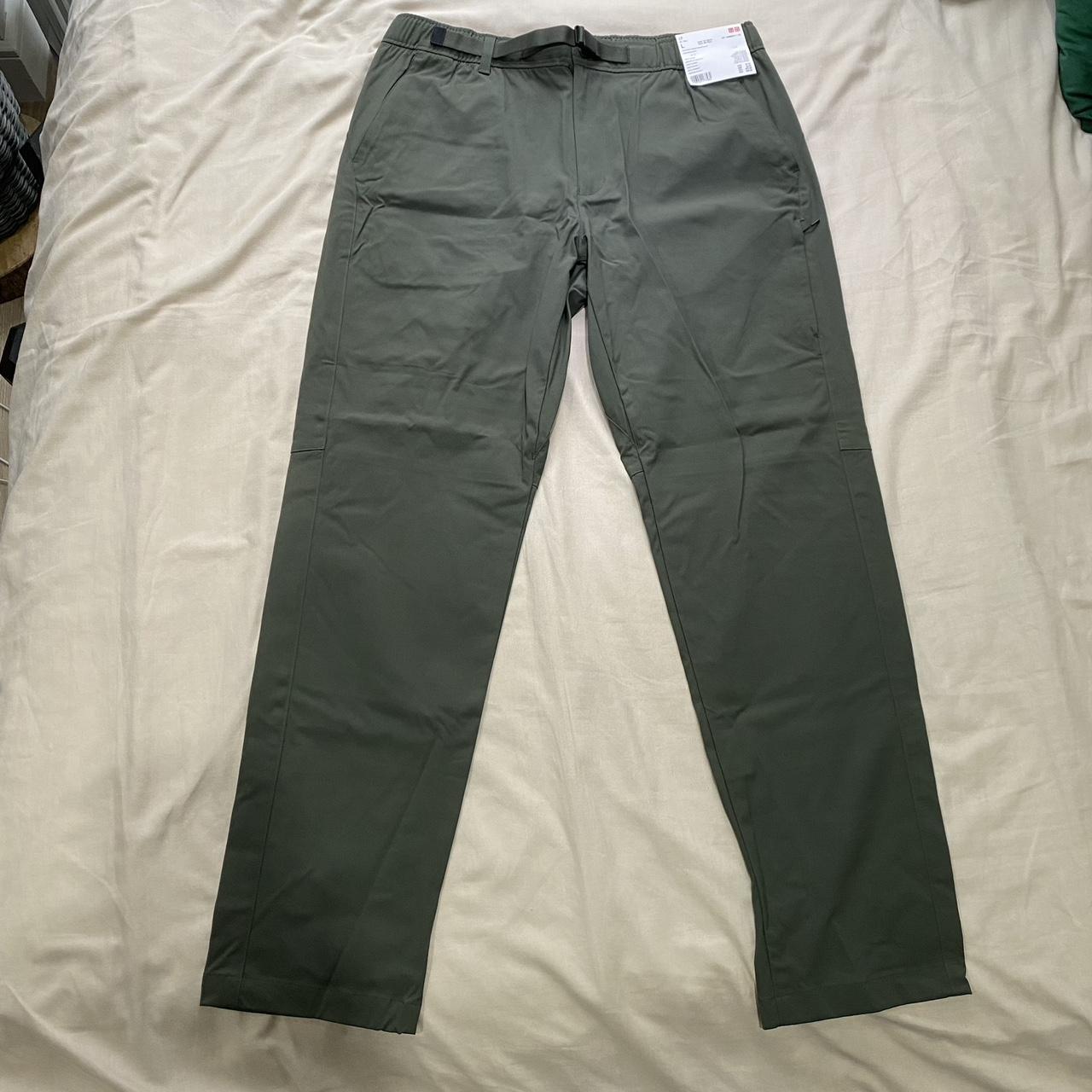 Uniqlo’s forest green pants khaki Size large waist... - Depop